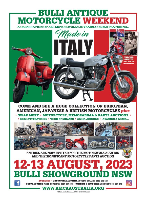 BULLI ANTIQUE MOTORCYCLE WEEKEND 2023 IN BULLI NSW 2516 - JUST BIKES